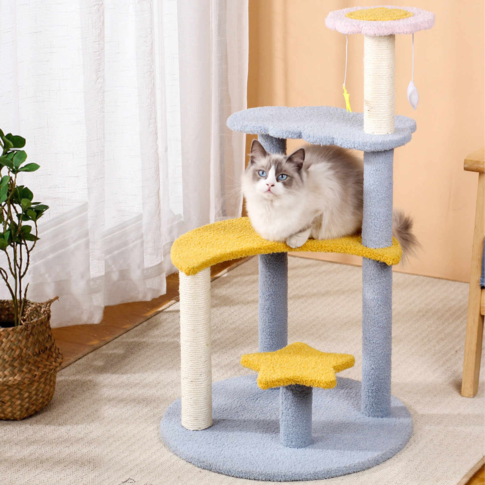 32" Multi-Level Cat Tree Climbing Tower | Lucky Monet – BECHAEO